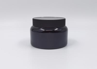 China Black PET Plastic Cosmetic Jar 130ml 500ml for Hair Mask Body Scrub Cream for sale