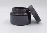 China Black PET Plastic Cosmetic Jar 130ml 500ml for Hair Mask Body Scrub Cream for sale