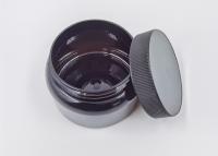 China Black PET Plastic Cosmetic Jar 130ml 500ml for Hair Mask Body Scrub Cream for sale