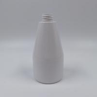 China 320ml PET Plastic Cosmetic Bottle with Pink Lotion Pump Shampoo Container for sale