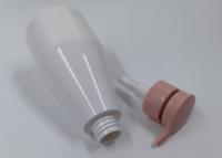 China 320ml PET Plastic Cosmetic Bottle with Pink Lotion Pump Shampoo Container for sale
