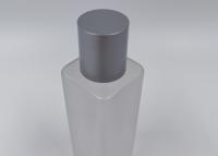 China PET Plastic Cosmetic Bottle 150ml with Metal Lid Hot Stamping Square Toner for sale