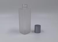 China PET Plastic Cosmetic Bottle 150ml with Metal Lid Hot Stamping Square Toner for sale