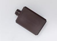China Brown Frosted Square PETG Plastic Bottle 150ml 200ml with Black Lotion Pump for Beauty Packaging for sale