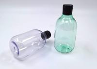 China Transparent Purple PET Cosmetic Bottles 130ml-500ml with Fold Cap for Shampoo and Body Wash Packaging for sale