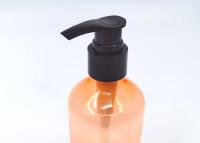 China Orange Transparent PET Body Wash Bottle 250ml 500ml with Black Lotion Pump for sale