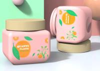 China Square Shape Plastic Cosmetic Jars Matted Silk Screen Printing Face Mask Container 250ml for sale