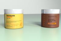 China Light Double Wall Plastic Matted Jar With ABS Gold Lid 200ml 250ml 50ml for sale