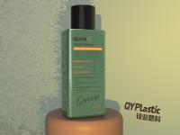 China PET Plastic Cosmetic Bottle Square Shape 100ml with Black Lid for Body Cream Face Tonic for sale