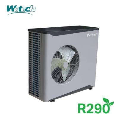 China Wotech 220V 15kw Air To Water Heat Pump Monoblock R290 Euro Standard DHW Heat Pump for sale