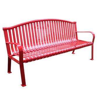 China 6ft Heavy Duty Outdoor Metal Benches With Powder Coating Finish for sale