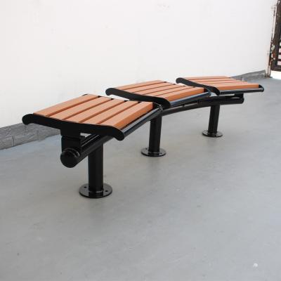 China 3 Seater Outdoor Recycled Plastic Benches , Curved Picnic Bench OEM ODM for sale
