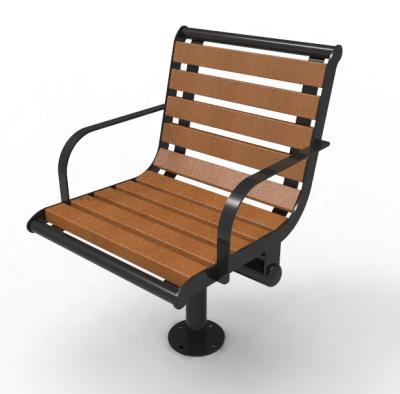 China Modern Outdoor Wooden Bench With Recycled Plastic Wood HDPE Material for sale
