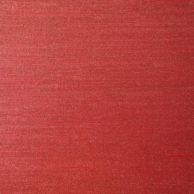 China Color Customized Rolling PVC Coated Paper with Matte red brushed grain for sale
