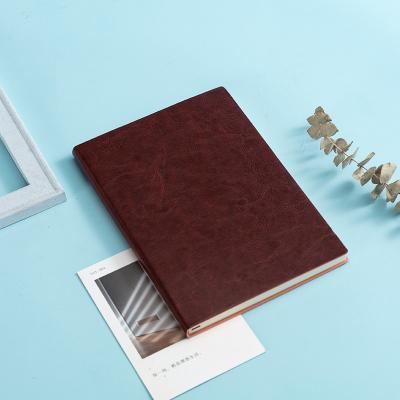 China Notebook Custom Logo Spot Soft Leather Thickened Notepad For College Students for sale