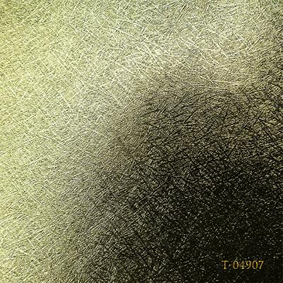 China Waterproof Durable Eco-Friendly Golden Laminated Metallized PVC Pearl Paper With Embossed Shimmer Texture Customized Color for sale