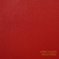 China RED PVC Coated Paper Factory Direct Solid Color Binding Paper - Eco-Friendly Embossed Texture for Luxury Packaging MOQ 1000m for sale