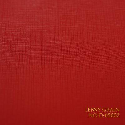 China RED PVC Coated Paper Factory Direct Solid Color Binding Paper - Eco-Friendly Embossed Texture for Luxury Packaging MOQ 1000m for sale