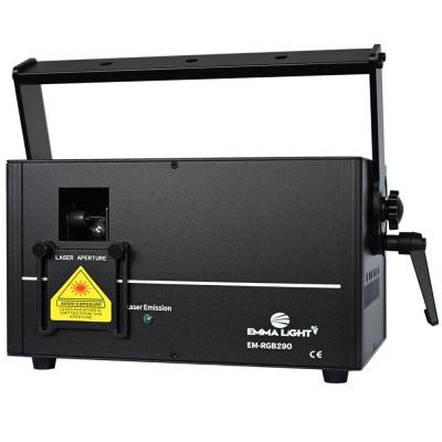 China 12W RGB Laser Light DMX Laser Lighting Projector With 30kpps Galvo Scanner ILDA Mode for sale