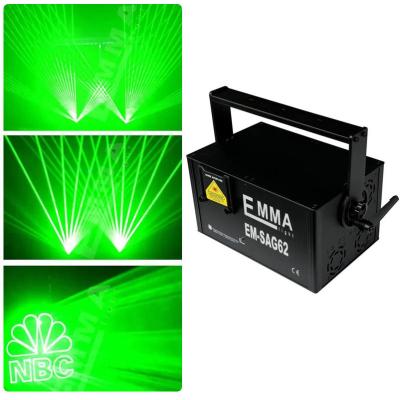China Stage Show Single Beam Laser Light 5W Green Laser Projector With 30kpps Galvo Scanner for sale