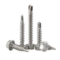 China DIN15480 Carbon Steel Self Drilling Screw ST3.5 ST4.2 Hex Washer Head for sale