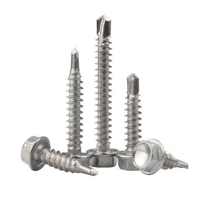 China DIN15480 Carbon Steel Self Drilling Screw ST3.5 ST4.2 Hex Washer Head for sale