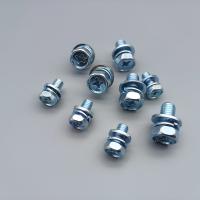 China Grade 12.9 Hex Head Machine Bolt With Spring Flat Washers Zinc Plated for sale