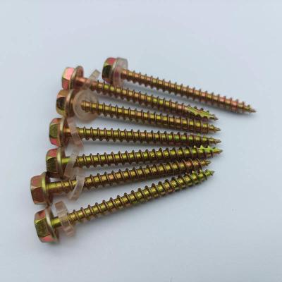 China Hex Head Self Tapping Screw With Pvc Washer For Building Materials for sale