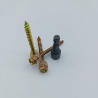 China Corrosion Resistant Hex Zinc Slotted Tail Wood Self Tapping Screw With Washer for sale