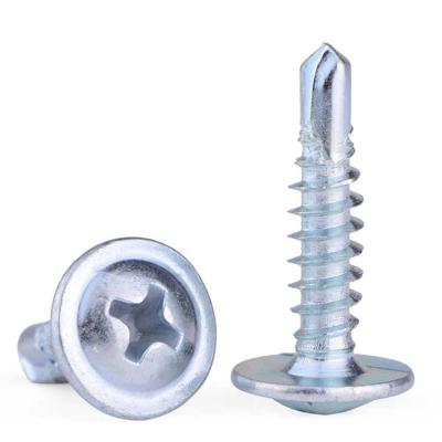 China Fixing Aluminum Alloy Doors And Windows #8 Wafer Head Drilling Thread Cutting Screws for sale