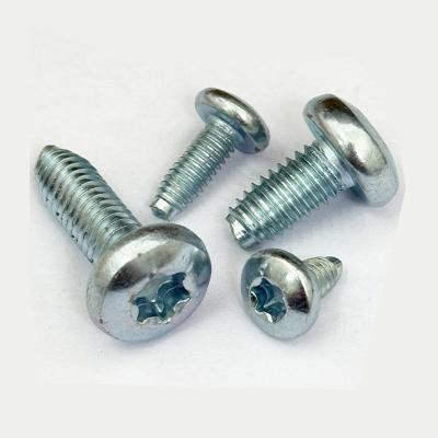 China Zinc Plated Hexalobular Socket Pan Head Tapping Thread Rolling Screws DIN7500 for sale