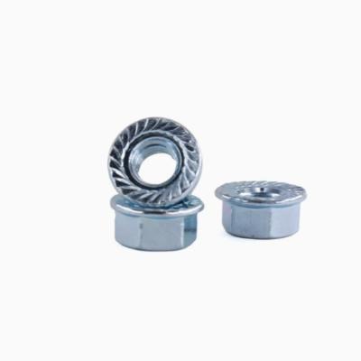 China ISO 4161 Hex Flange Nut Carbon Steel Zinc Plated High Quality for sale