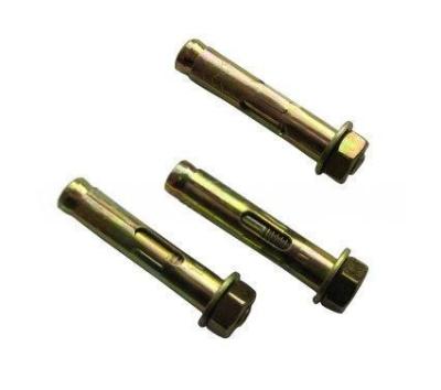 China Color Zinc Plated Carbon Steel Anchor Bolts & Hexagon Flange Nuts for Industrial Applications for sale