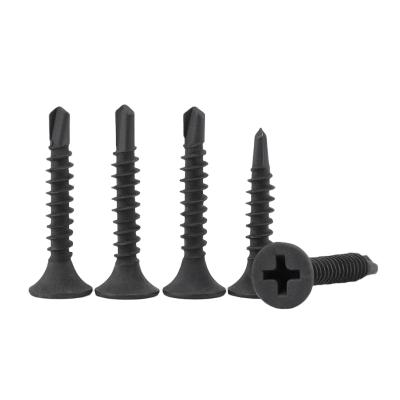 China Carbon Steel Self-Drilling Black Bugle Head Screws with Cross Drive for sale