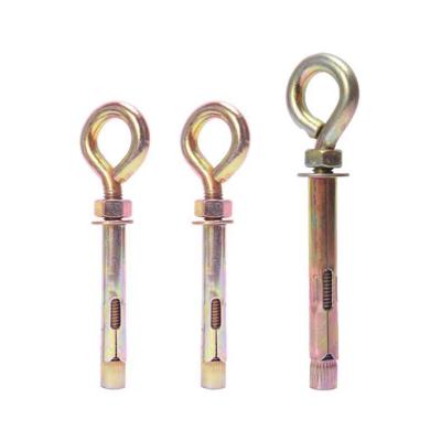 China Carbon Steel Anchor Eye Bolts Yellow Zinc Plated-Reliable for Heavy Loads for sale