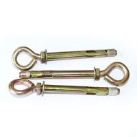 China Yellow Zinc Coated Carbon Steel Eye Anchor Bolts for Structural Fastening for sale