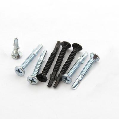 China Flat Head Self Drilling Screw with 0.125 Inch Head Height for Building Applications and OEM Customized Service for sale