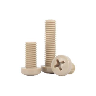 China 4.8 8.8 din 7500 Plastic Cross Pan Head Bolt Peek Screw for sale