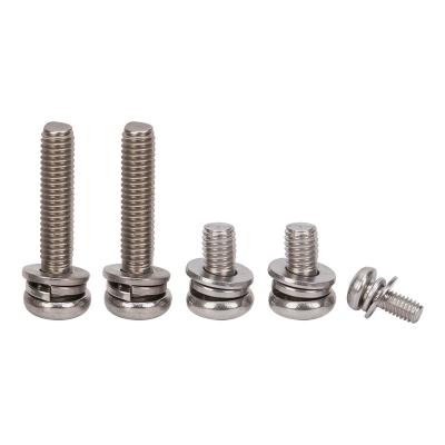 China GB9074.4 Standard Pre-Assembled Vibration Resistant Pan Head Screw Kit with Flat and Spring Washer for sale