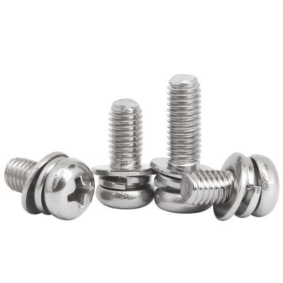 China GB9074.4 Compliant Pre-Assembled Pan Head Screw, Flat Washer, Spring Washer for sale