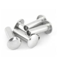 China Cost-Effective GB873 Flat Oval Head Rivets, Semi-Tubular Type for sale