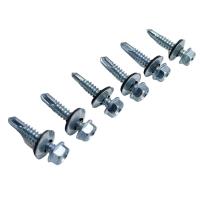 China Zinc Plated Carbon Steel Hex Washer Head Self-Drilling Screws with EPDM Washers for sale