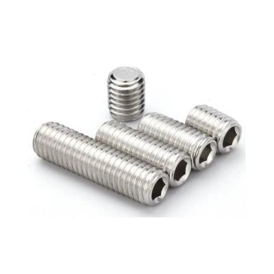 China DIN 913 Grade A2-70 Stainless Steel 304 Flat Point Socket Set Screw for sale