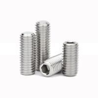 China DIN 913 SS304 Hex Socket Flat End Grub Screw Fastener for sale