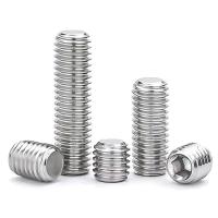 China DIN 913 SS304 Hex Socket Flat End Grub Screw Fastener for sale