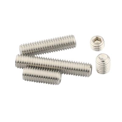 China DIN913 SS304 Hex Socket Flat Point Headless Set Screw for sale