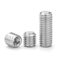 China DIN913 SS304 Hex Socket Flat Point Headless Set Screw for sale