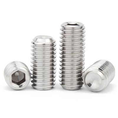 China DIN916 Cup Point Hex Socket Set Screws, Stainless Steel Allen Grub Screws for sale
