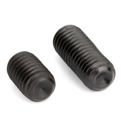 China DIN916 Hex Socket Cup Point Set Screw, Black Oxide / Plain Finish Grub Screws for sale