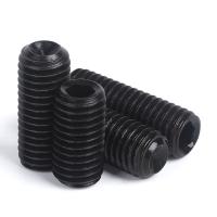 China DIN916 Hex Socket Cup Point Set Screw, Black Oxide / Plain Finish Grub Screws for sale